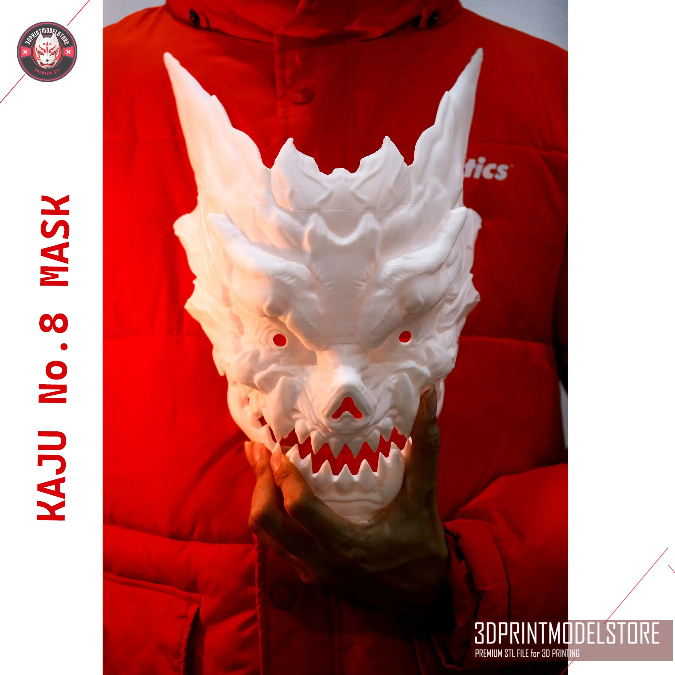 Kaiju No 8 Mask - Hibino Kafka Cosplay Monster 8 | 3D models download ...