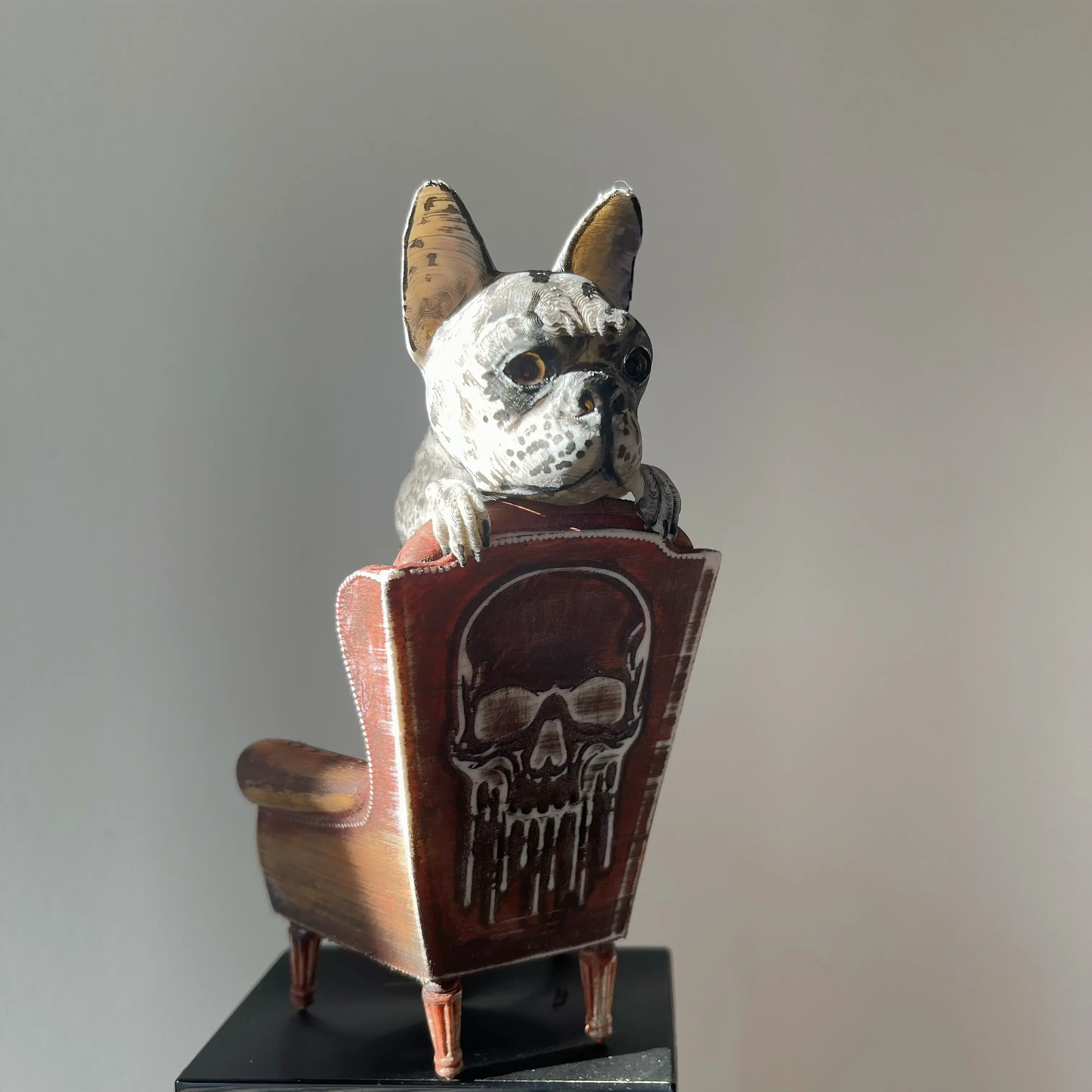 Other STL Download - FRENCHIE ON ARMCHAIRby Oasis3dlab