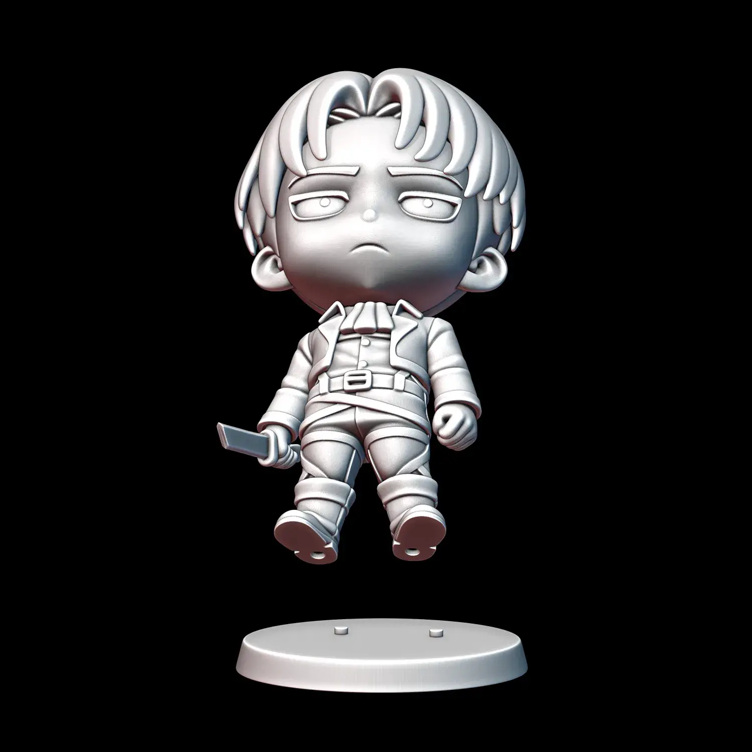 Sculptures & Artworks STL Download - Chibi Levi 3D print modelby Cute ...