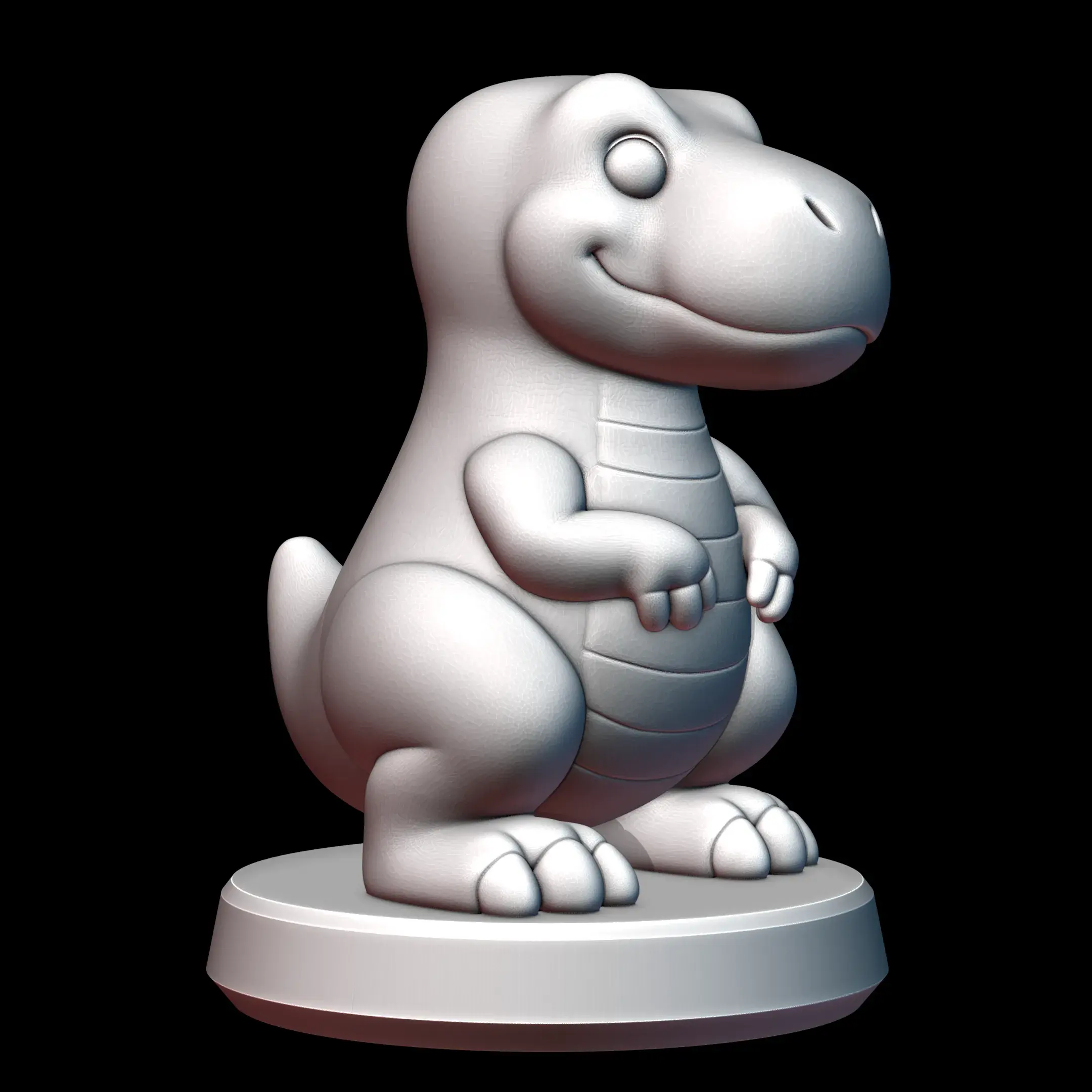 Sculptures & Artworks STL Download - Cute T-Rex For 3D Printingby Cute ...