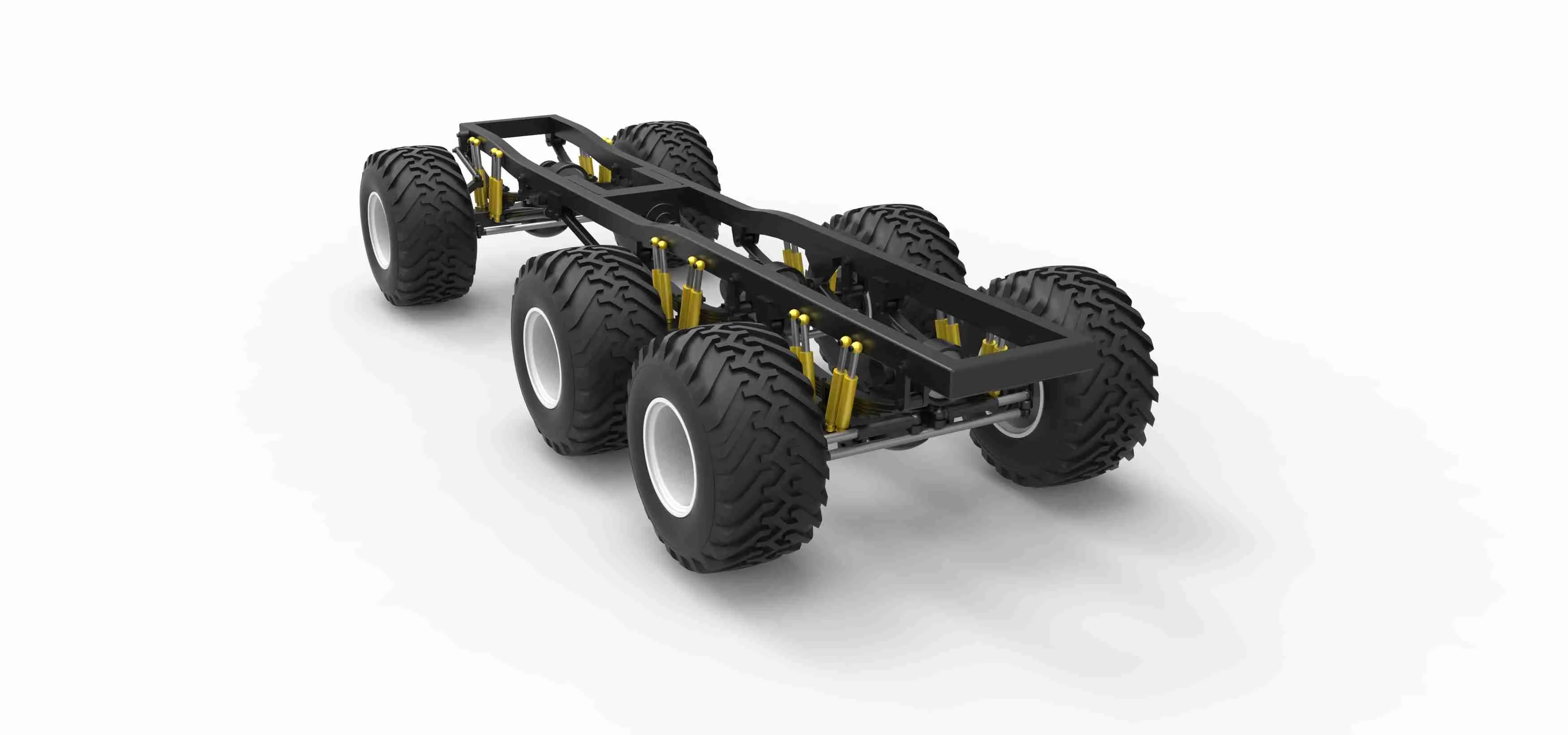 Miniature Games & Accessories STL Download - Chassis of 6x6 Monster ...