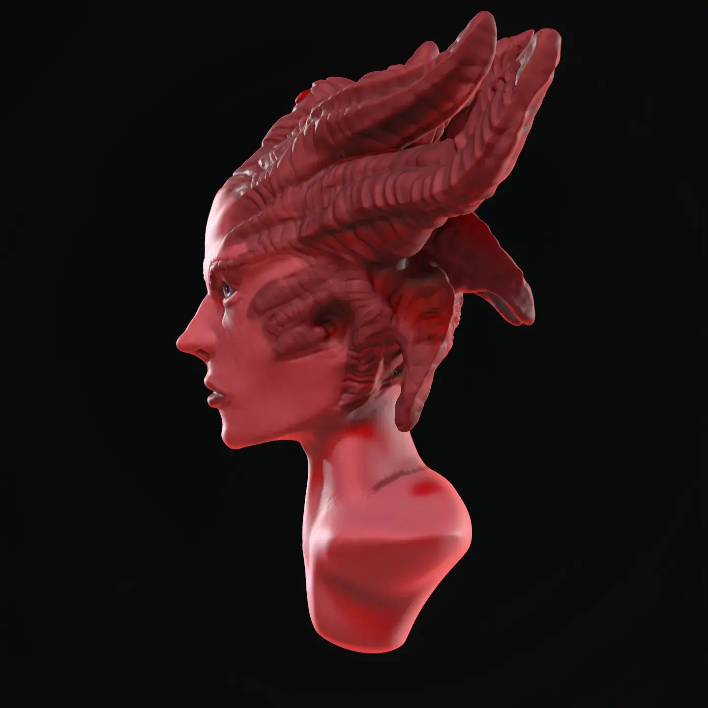 3D Printer Files | 3MF File | Lilith Head Sculpt | Creality Cloud