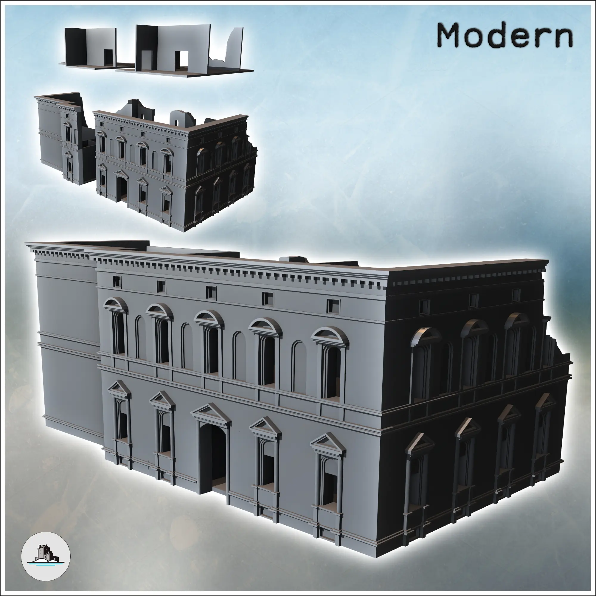 Industrial Design & Prototypes STL Download - Baroque palace with ...