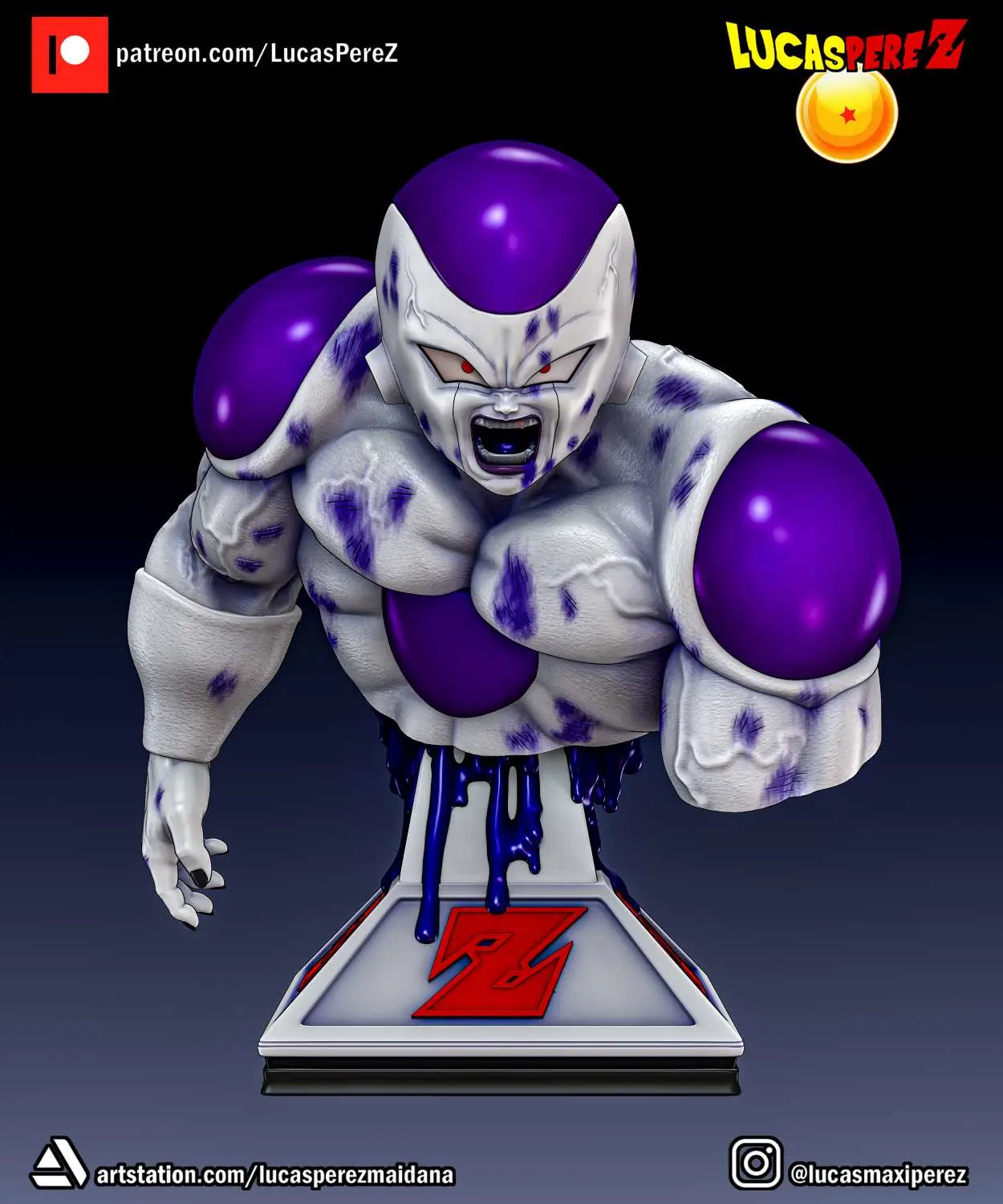 Free Characters & Creatures STL Download - freezer by SHINIGAMI HD