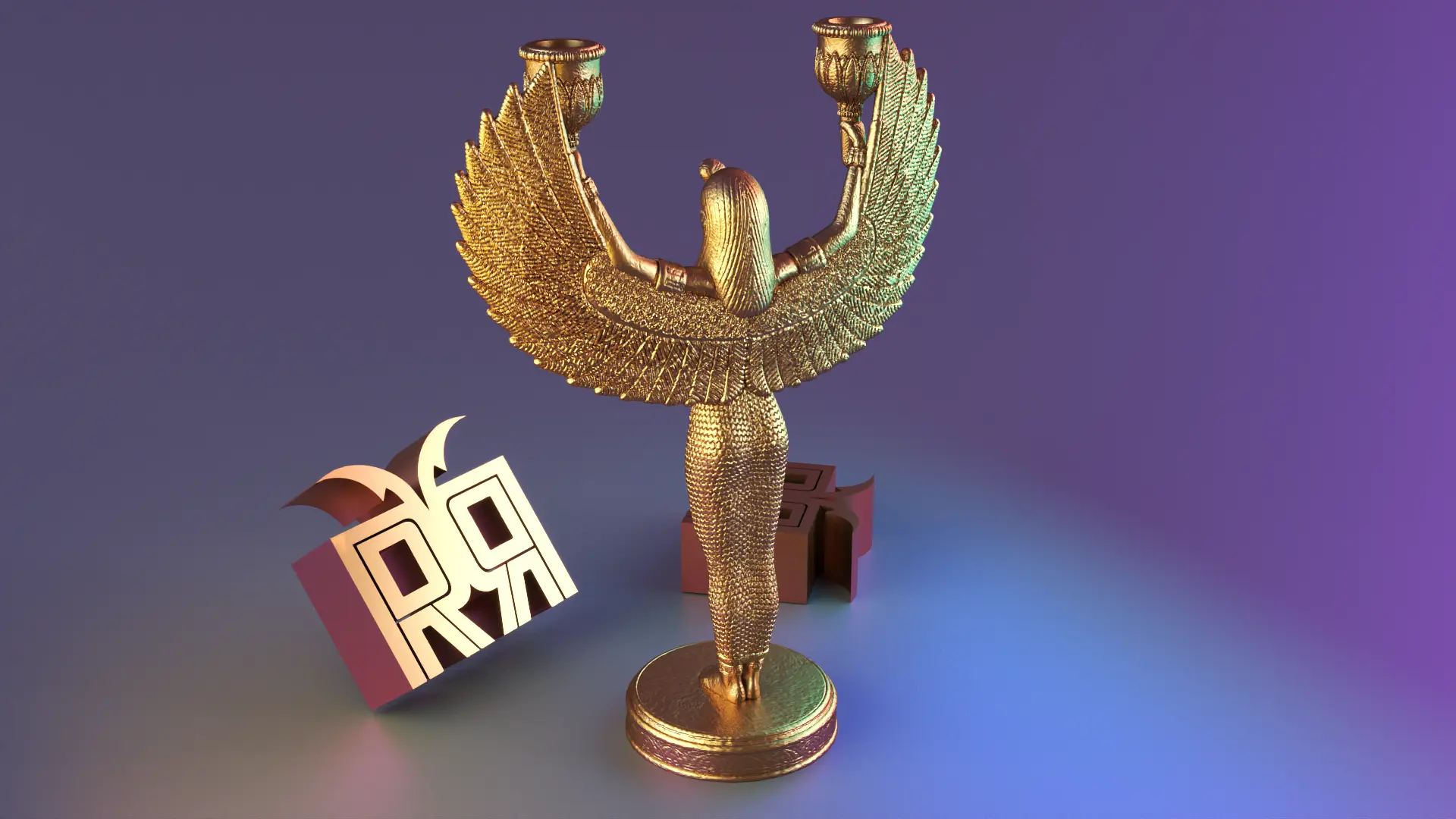 Sculptures & Artworks STL Download - Egyptian Isis Statue Goddess ...