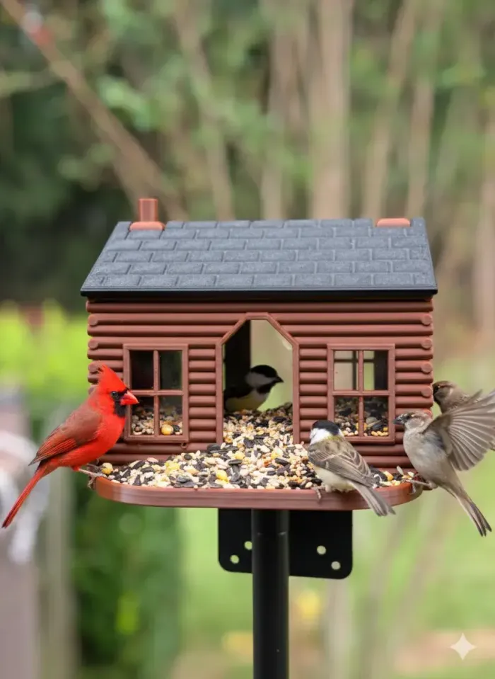 3D Printer Files | 3MF File | Log Cabin Birder feeder, support free ...