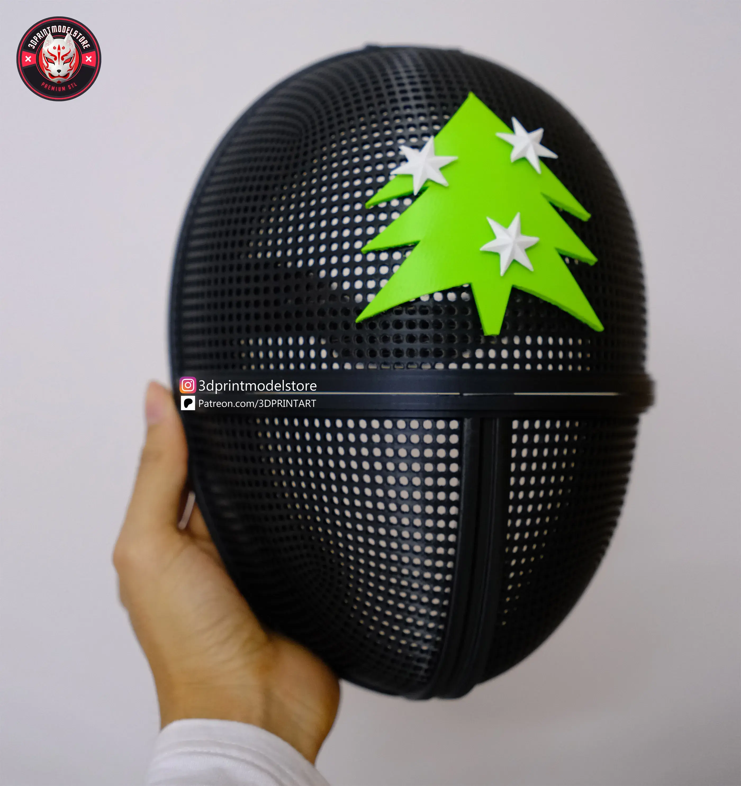 Cosplay STL Download - Squid Game Soldier Mask Happy Christmas Cosplay ...