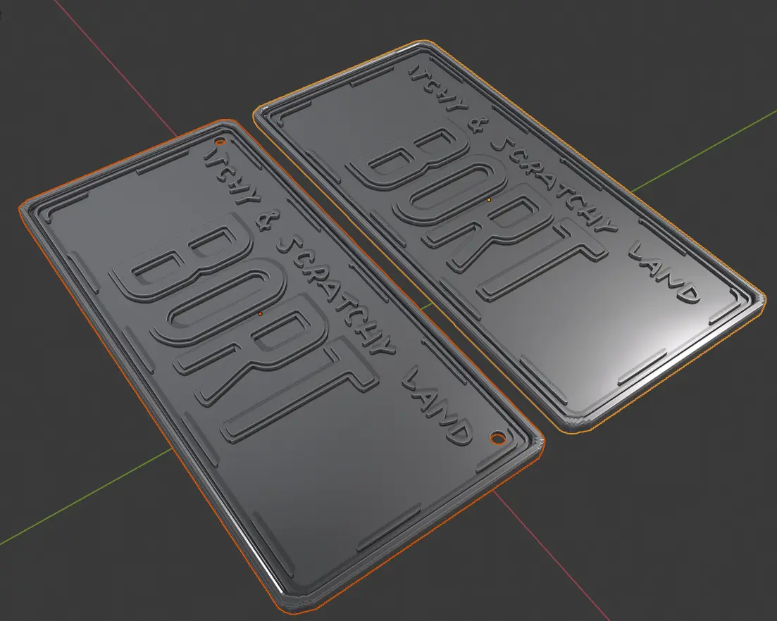 Badges & Coins STL Download - BORT PLATEby fjv3d
