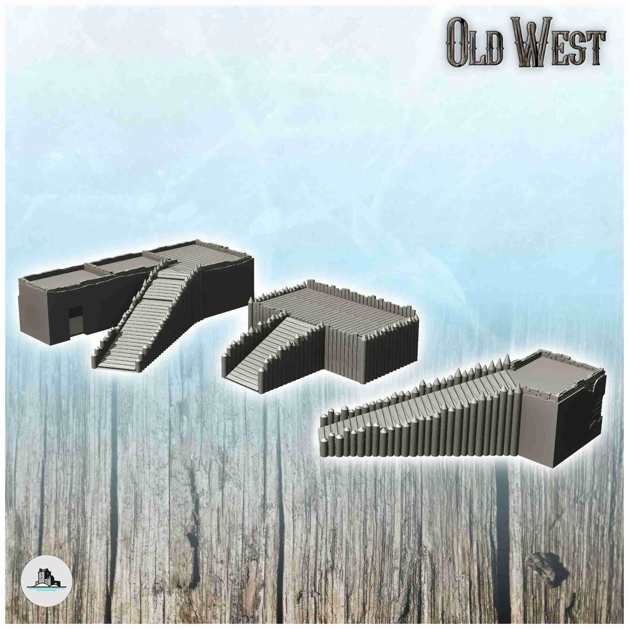 Fortification for western guns (Fort Alamo) - miniatures ACW | 3D ...