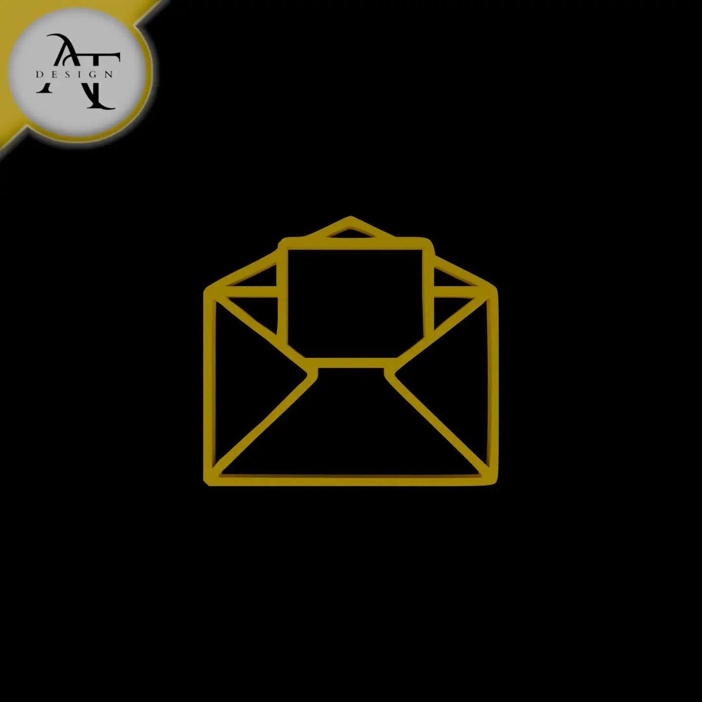 Free Digital Art STL Download - Simple Letter Symbol - 2D Artby AT Design