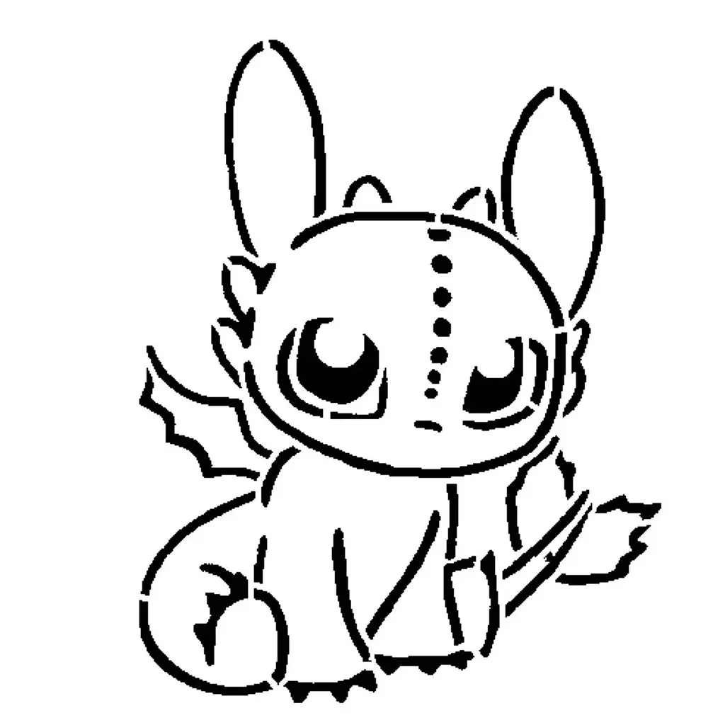 Free Digital Art STL Download - Toothless stencil 2by SMT_M 🦊