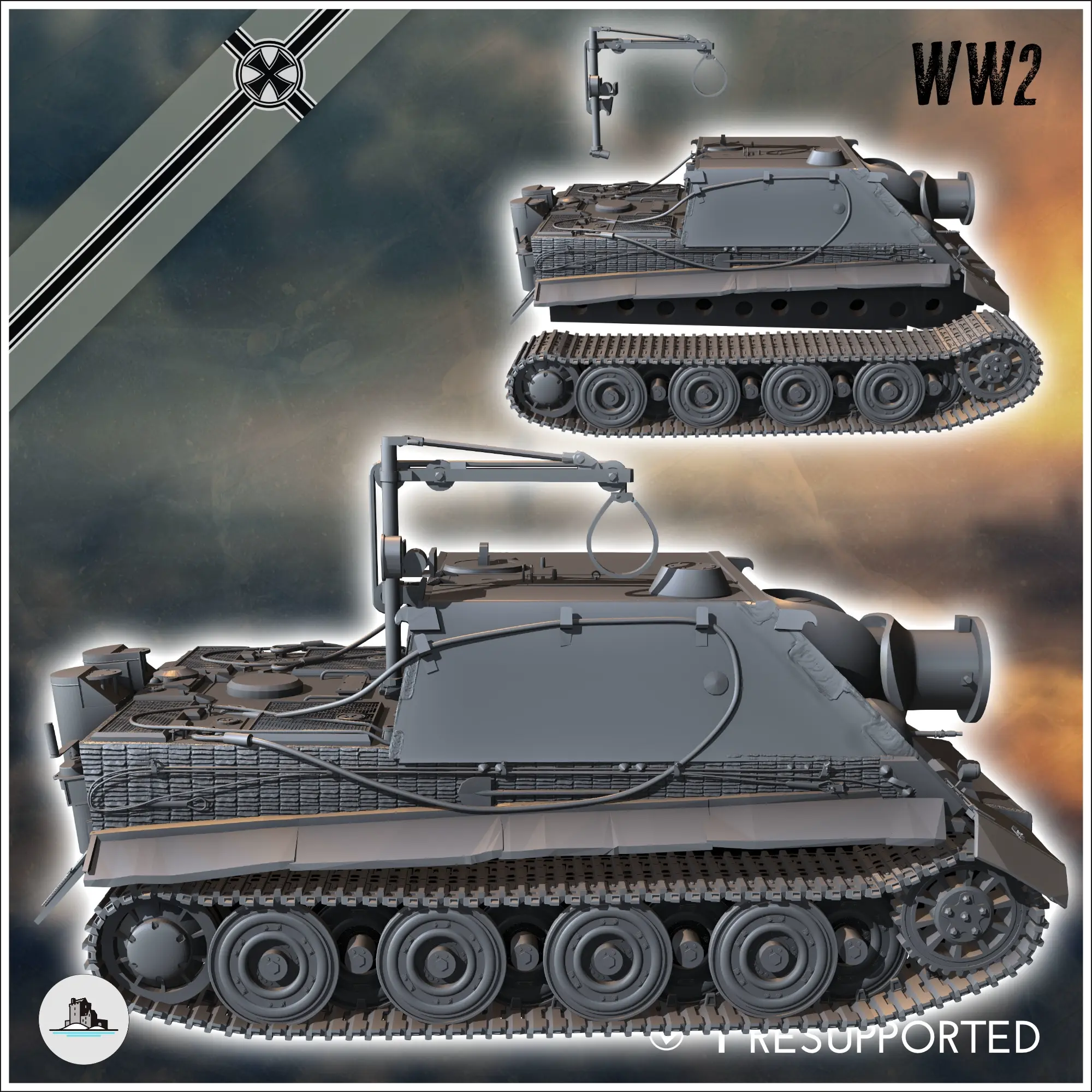 Other STL Download - 380mm RW61 auf Sturmmörser Tiger Sturmtiger ...