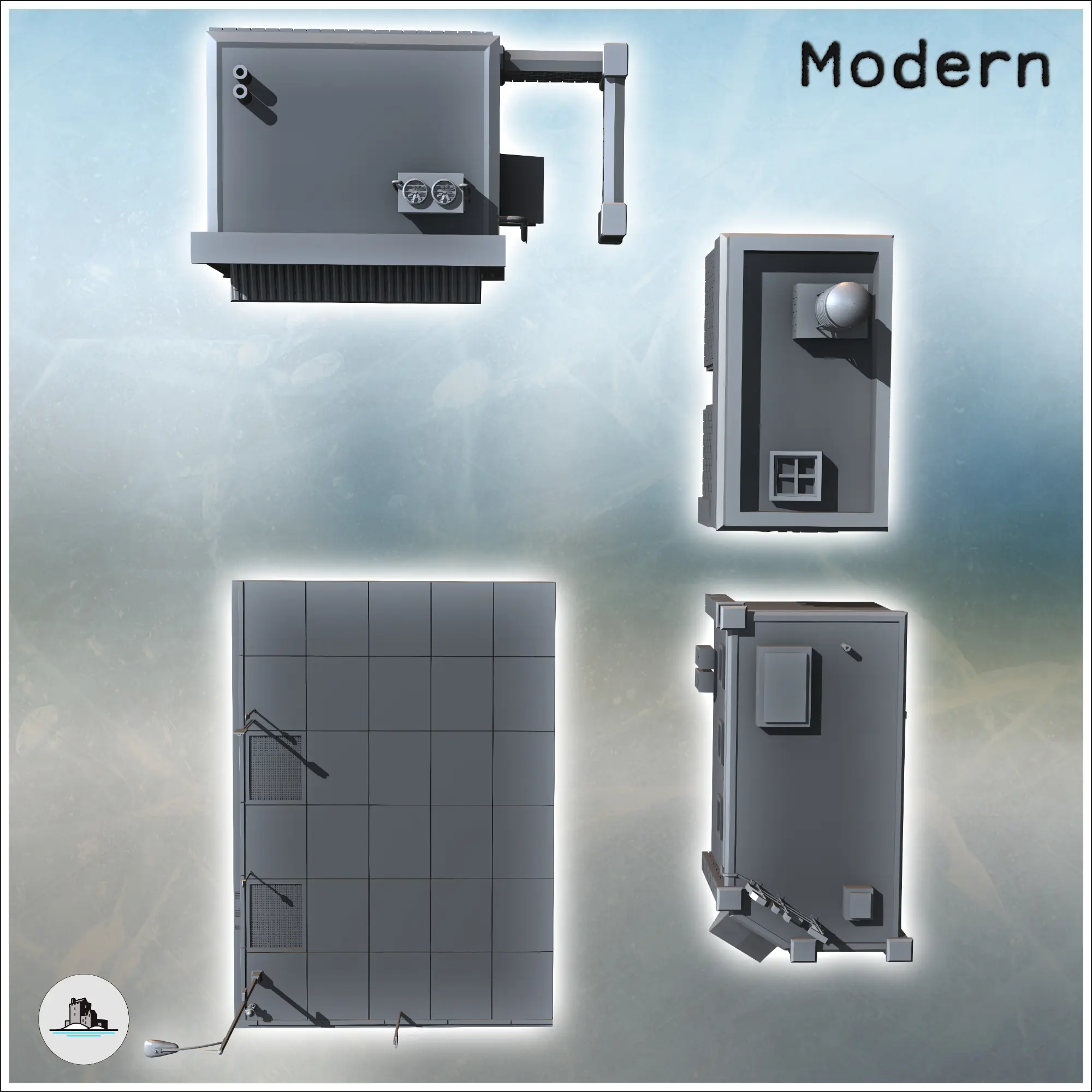 Miniature Games & Accessories STL Download - Set of three brick urban ...