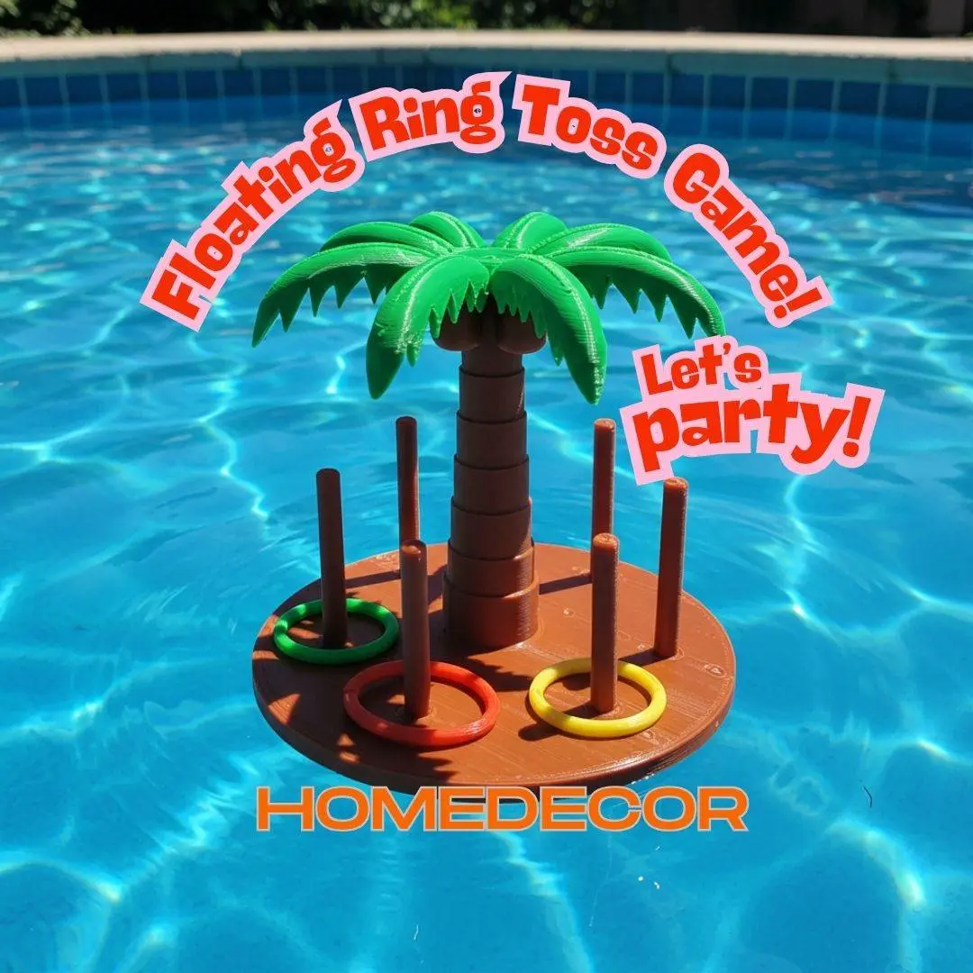 3D Printer Files | 3MF File | TropiToss – Palm Tree Ring Toss Game ...