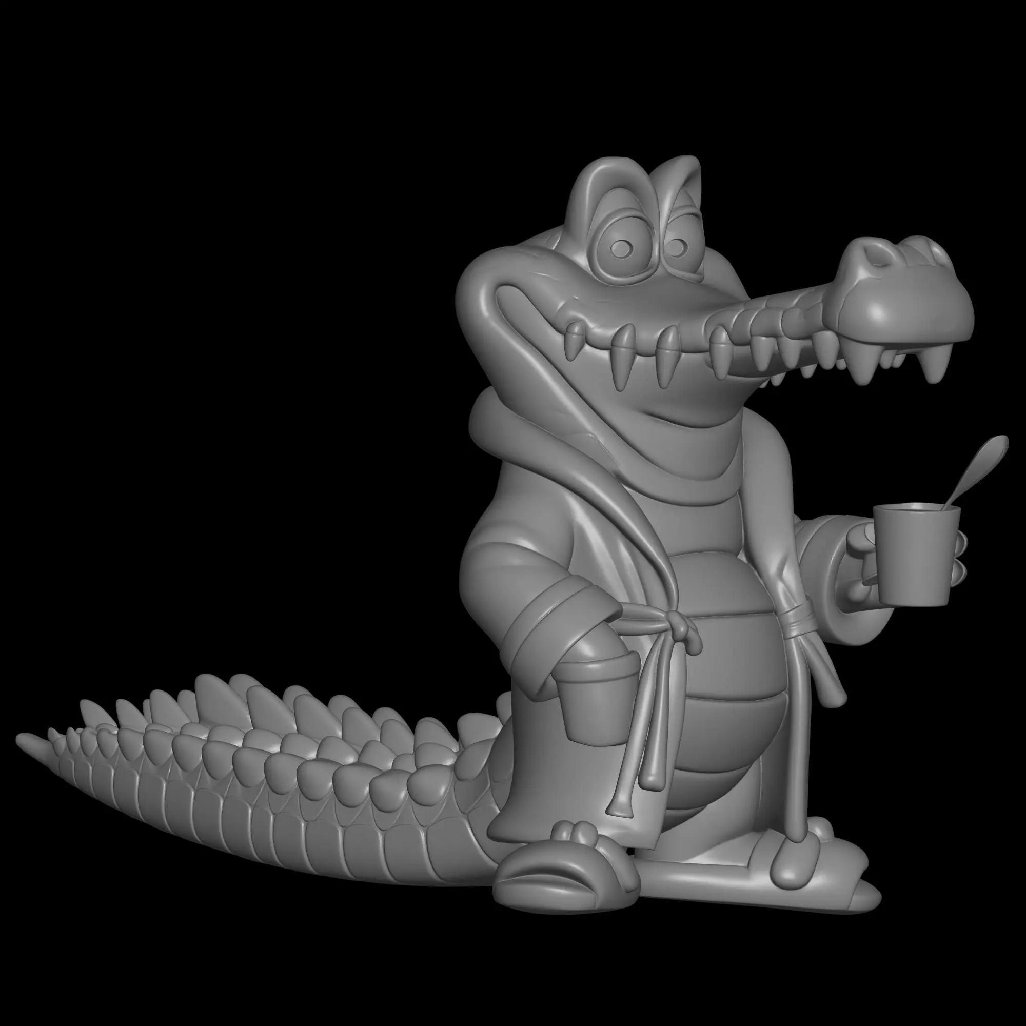 Characters & Creatures STL Descarga - cartoon crocodile design - BiLeN ...