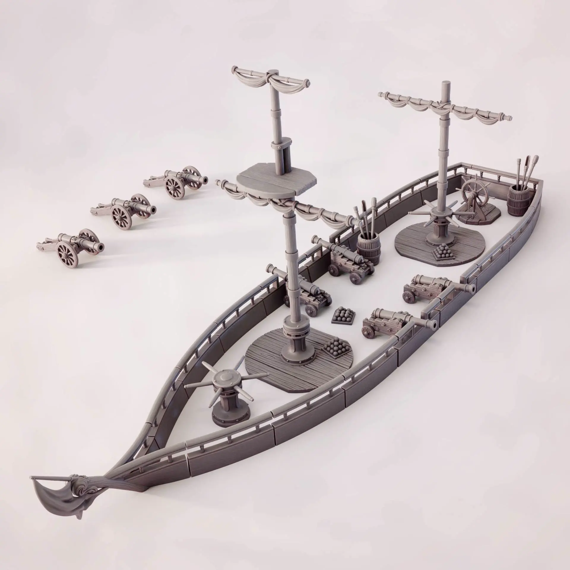 Props & Terrain STL Download - Tabletop Ship & Accessoriesby Forge of ...