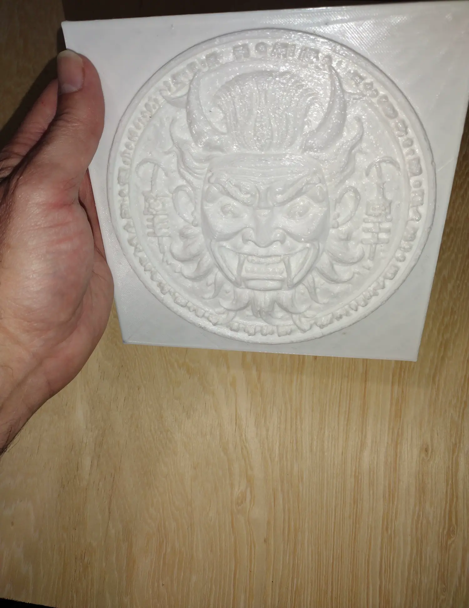 Home Decorations & Ornaments STL Download - oni mask ornament tile by ...