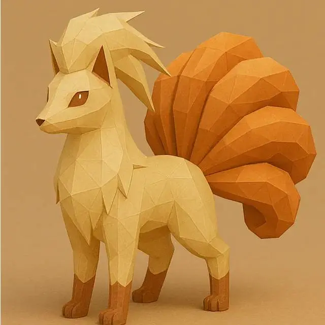3D Printer Files | 3MF File | #038 Ninetales – Low Poly Pokémon ...