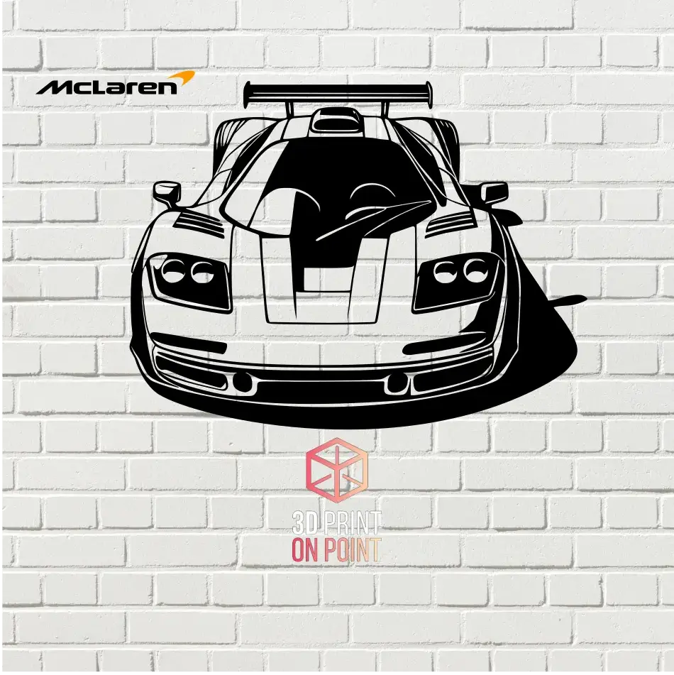 Free Other STL Download - MCLAREN F1 - 2D WALL ART #2by 3DPrintOnPoint