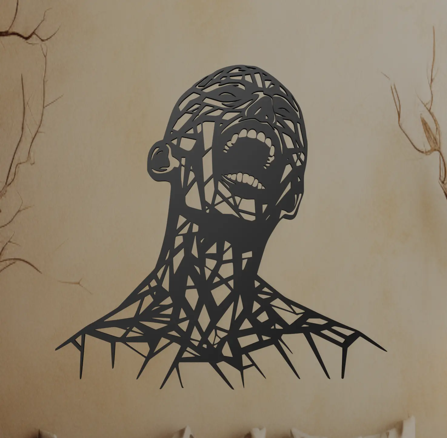 Sculptures & Artworks STL Download - Scream Wall Artby Ri0m0