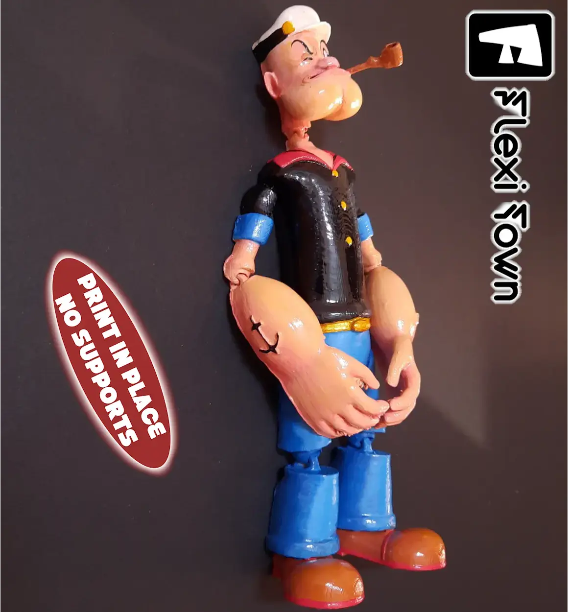 Characters & Creatures STL Download - Flexi Print-in-Place Popeyeby ...