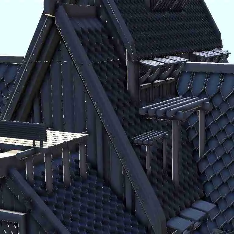 Viking pagan temple - scenery medieval miniatures warhammer | 3D models ...