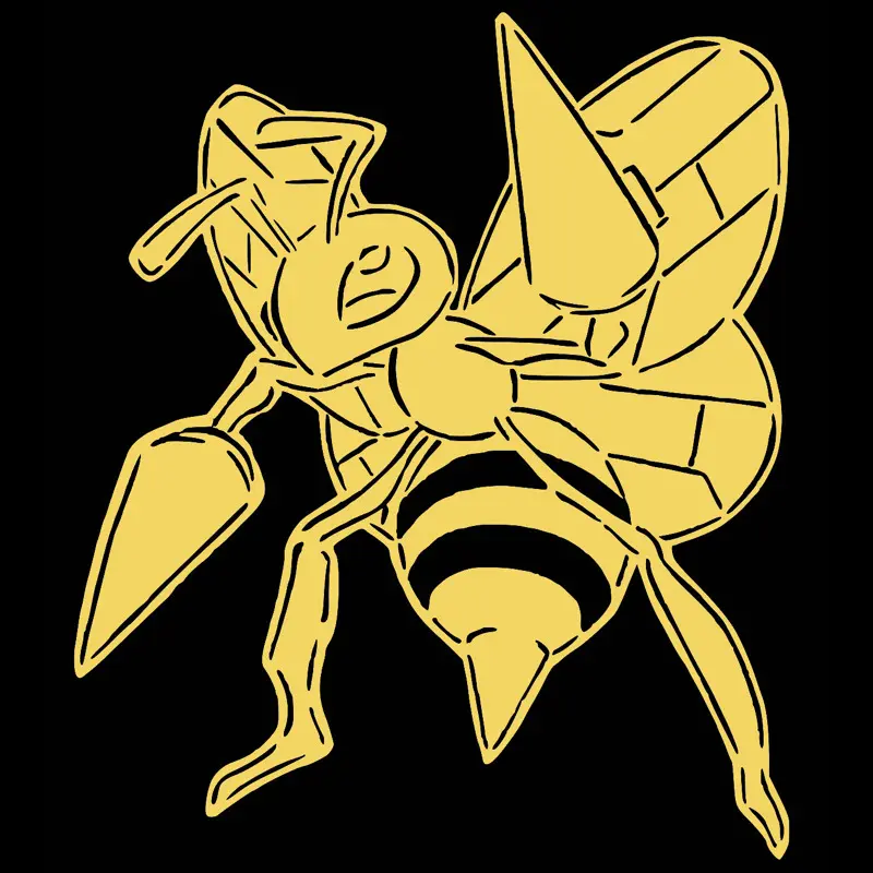 Free Digital Art STL Download - 015 Beedrill stencil + 2Dby SMT_M 🦊