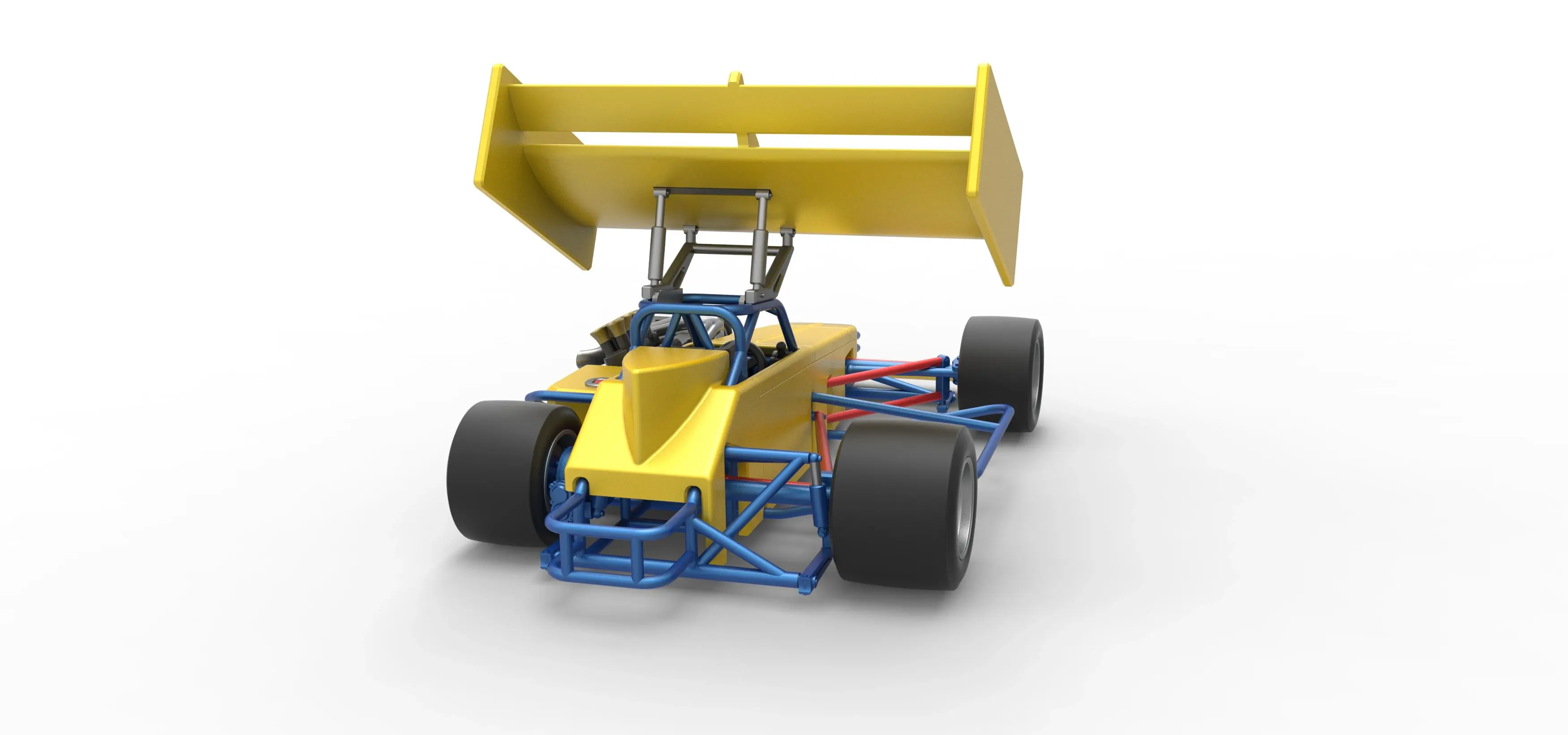 Supermodified front engine Winged race car V2 Scale 1:25 | 3D models ...