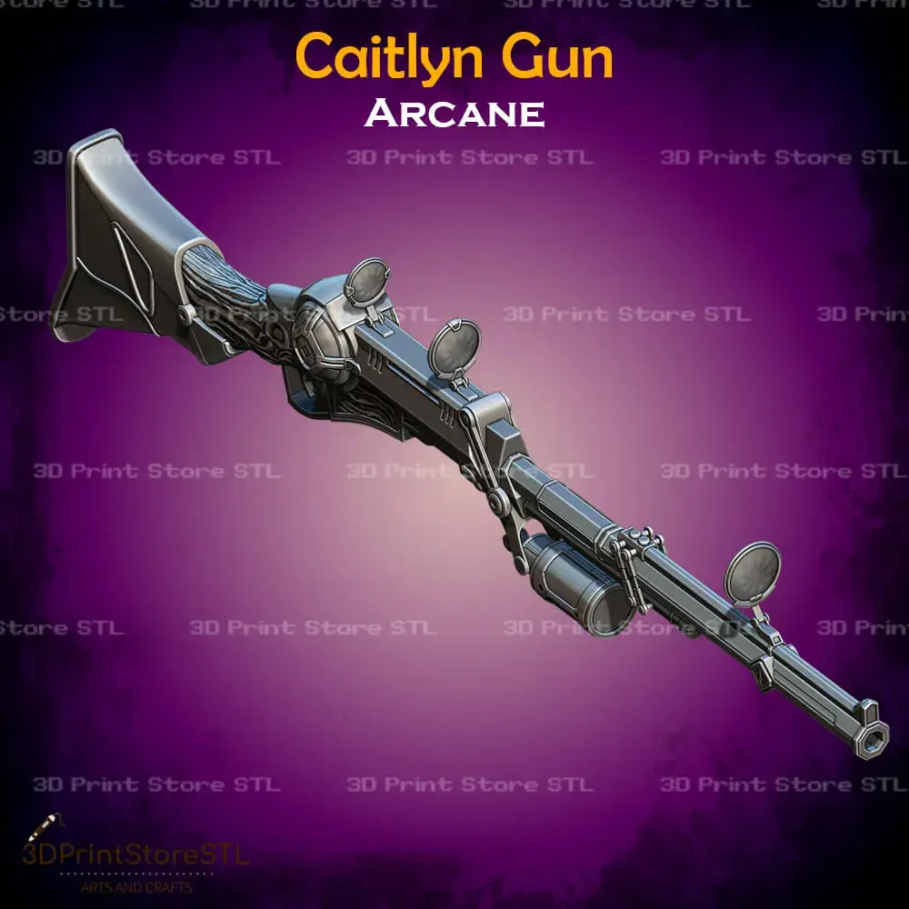 Cosplay STL Download - Caitlyn's Weapon Cosplay Arcane - STL Fileby 3D ...