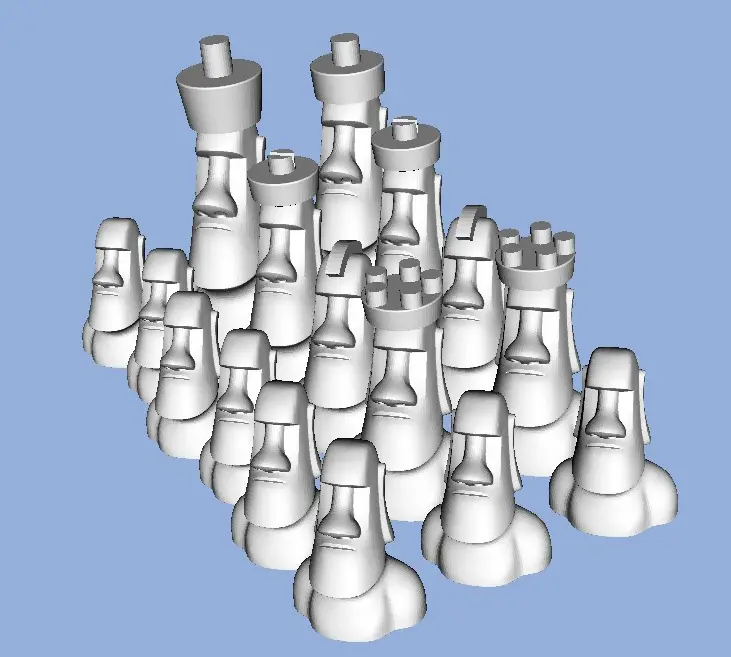 Free Other STL Download - Moai Chess Setby SMT_M 🦊