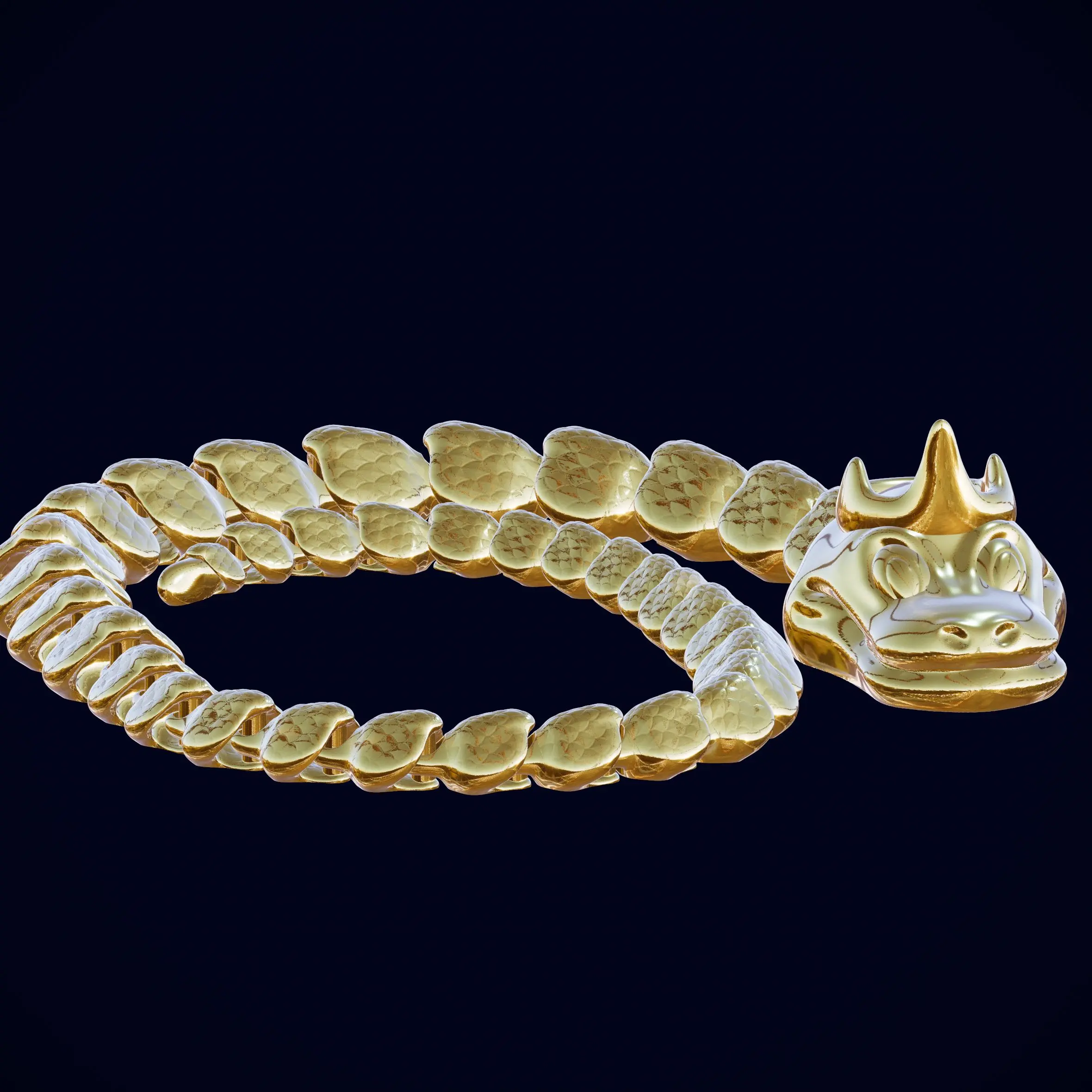 Free Characters & Creatures STL Download - SNAKE 60 CM - ATRTICULATED - FLEXI - PRINT IN PLACEby ...