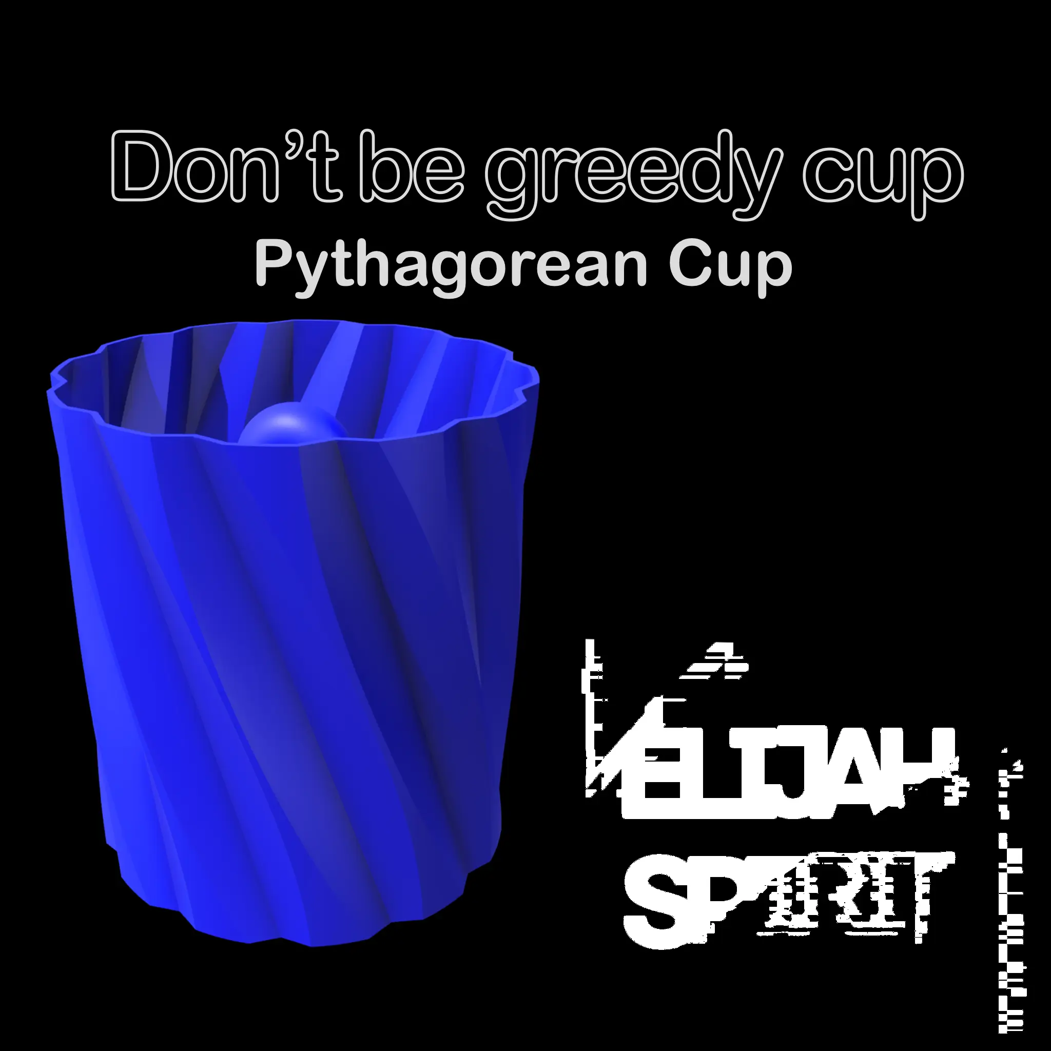 3D Printer Files | 3MF File | Don’t be greedy cup / Pythagorean Cup ...