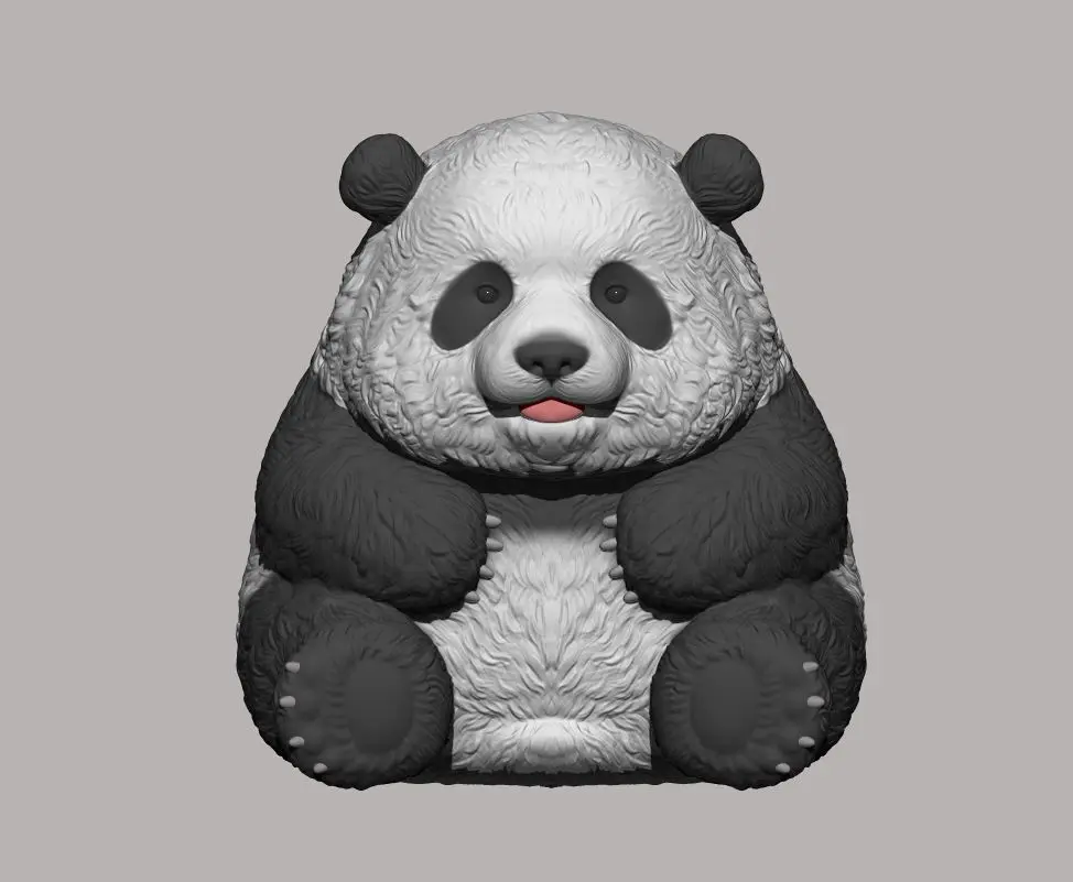 Characters & Creatures STL Download - Realistic pandaby vea