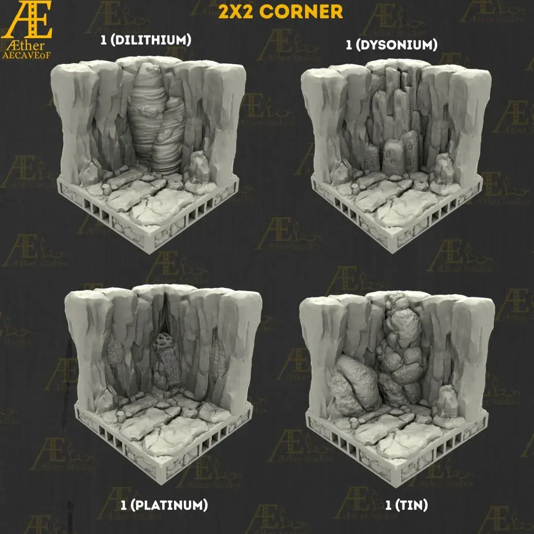 Props & Terrain STL Download - AECAVE0F - Rich Ore Cavernsby Aether Studios