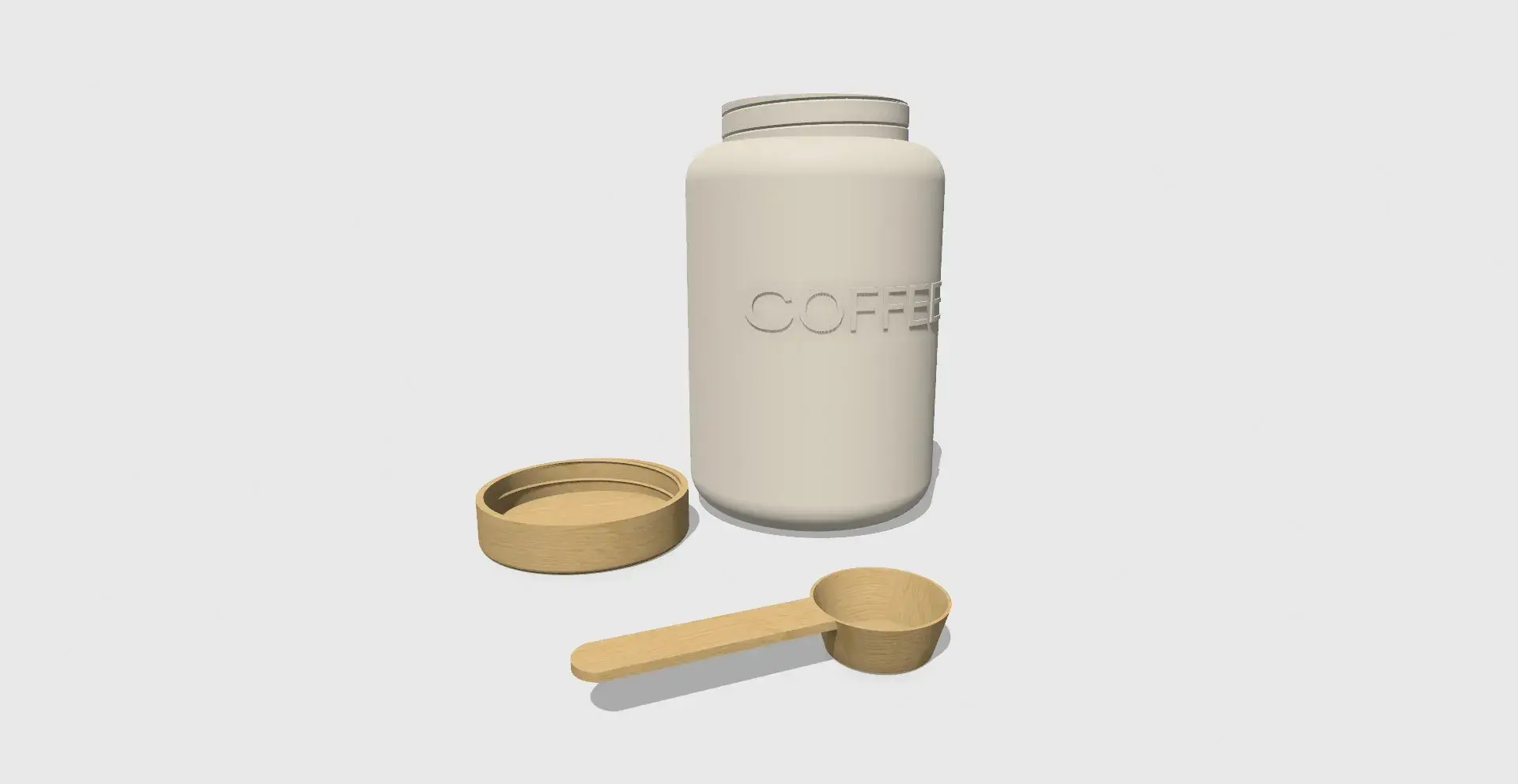 3D Printer Files | 3MF File | Coffee jar with spoon and lid | Creality ...