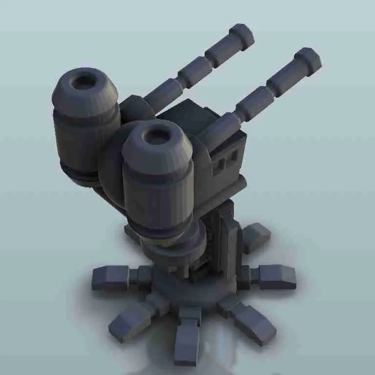 Miniature Games & Accessories STL Download - Anti-air mobile turret ...