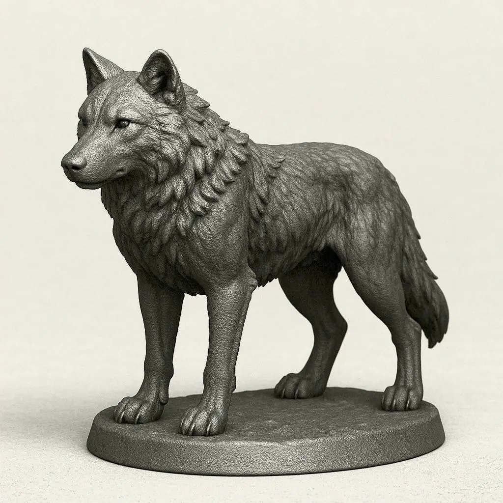 3D Printer Files | 3MF File | Cool Wolf Sculpture | Creality Cloud