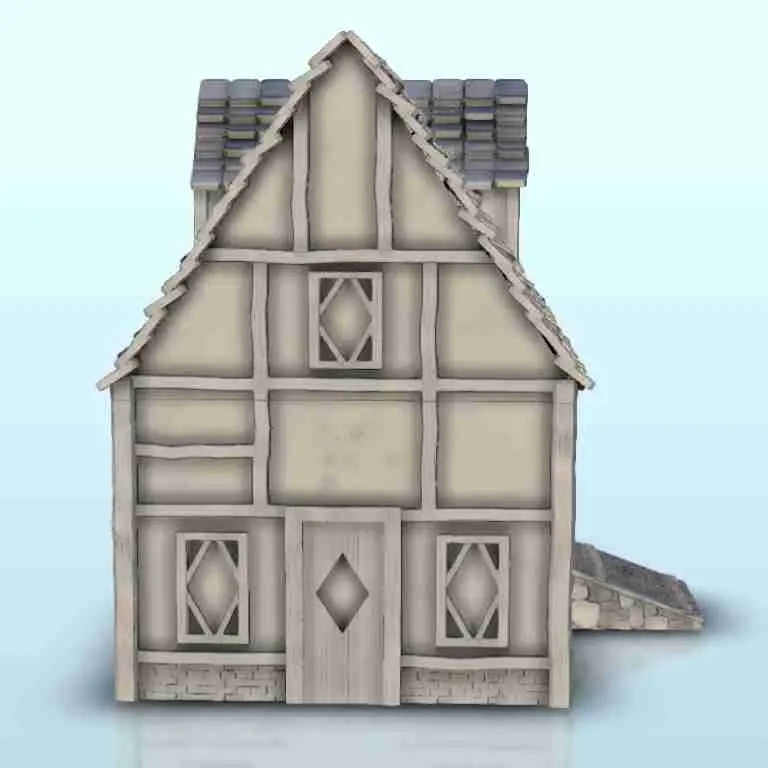 Other STL Download - Medieval house with cellar exterior entrance 4 ...