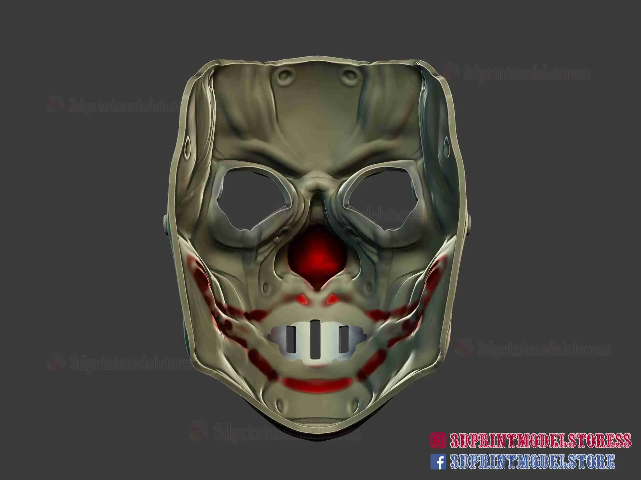 Cosplay STL Download - Motorcycle Clown Mask - Twisted Metal - Cosplay ...