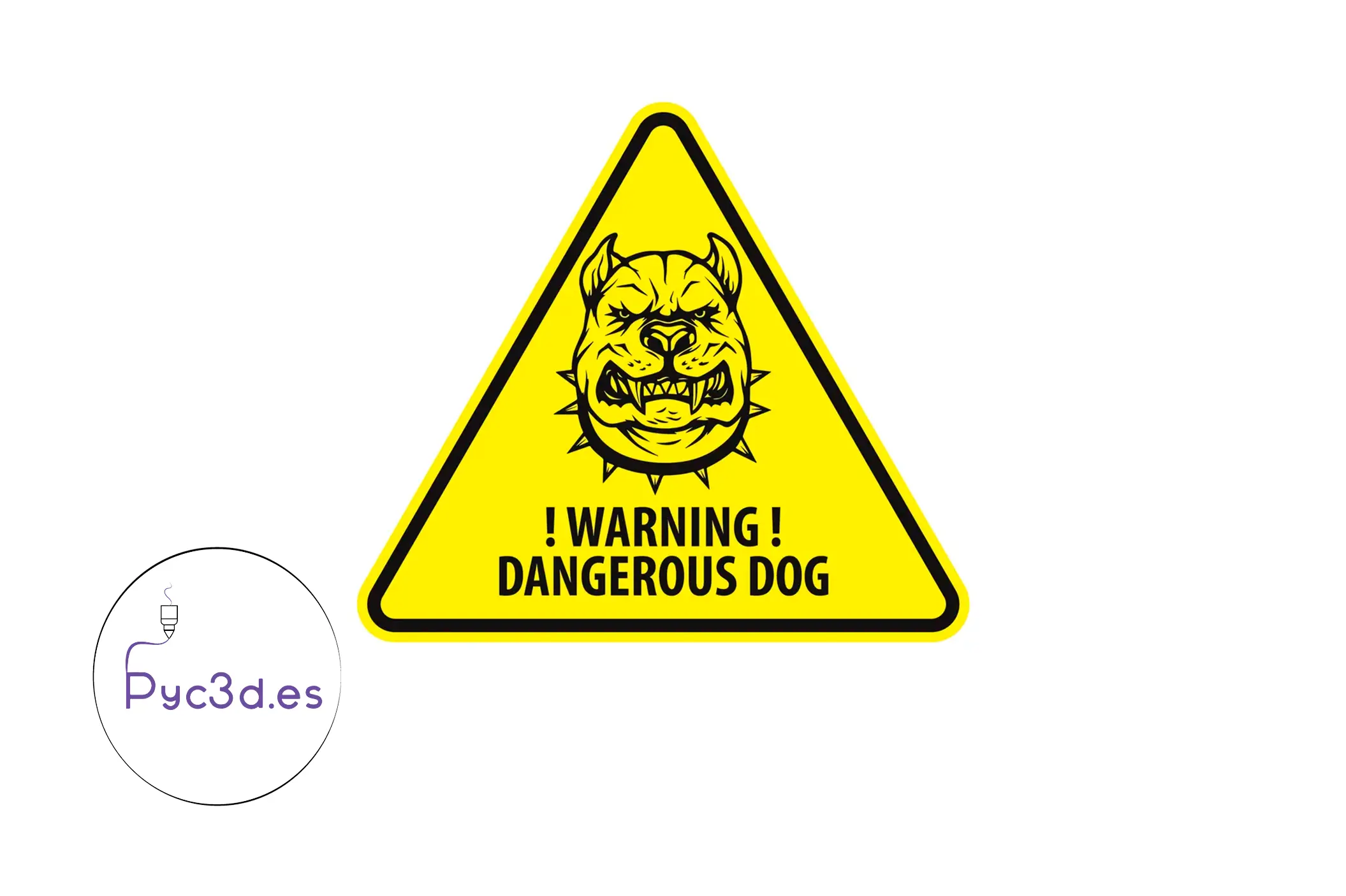 3D Printer Files | 3MF File | WARNING DANGEROUS DOG | Creality Cloud