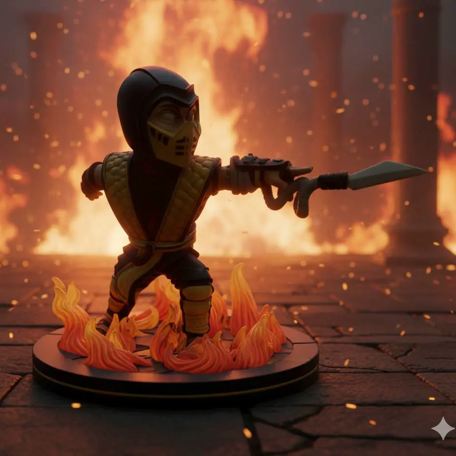 3D Printer Files | 3MF File | Quantum Mortal Kombat Scorpion | Creality ...