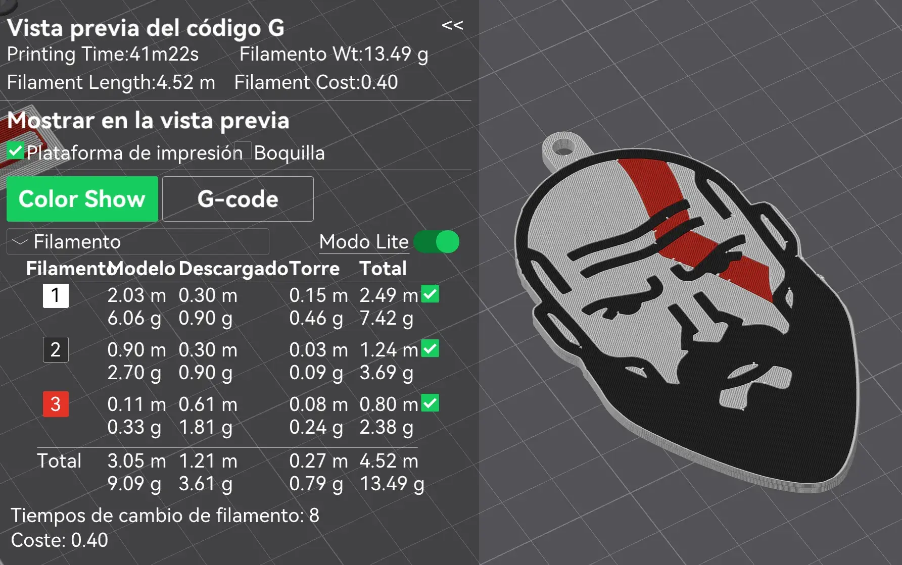 3D Printer Files | 3MF File | Kratos God of War Keychain | Creality Cloud