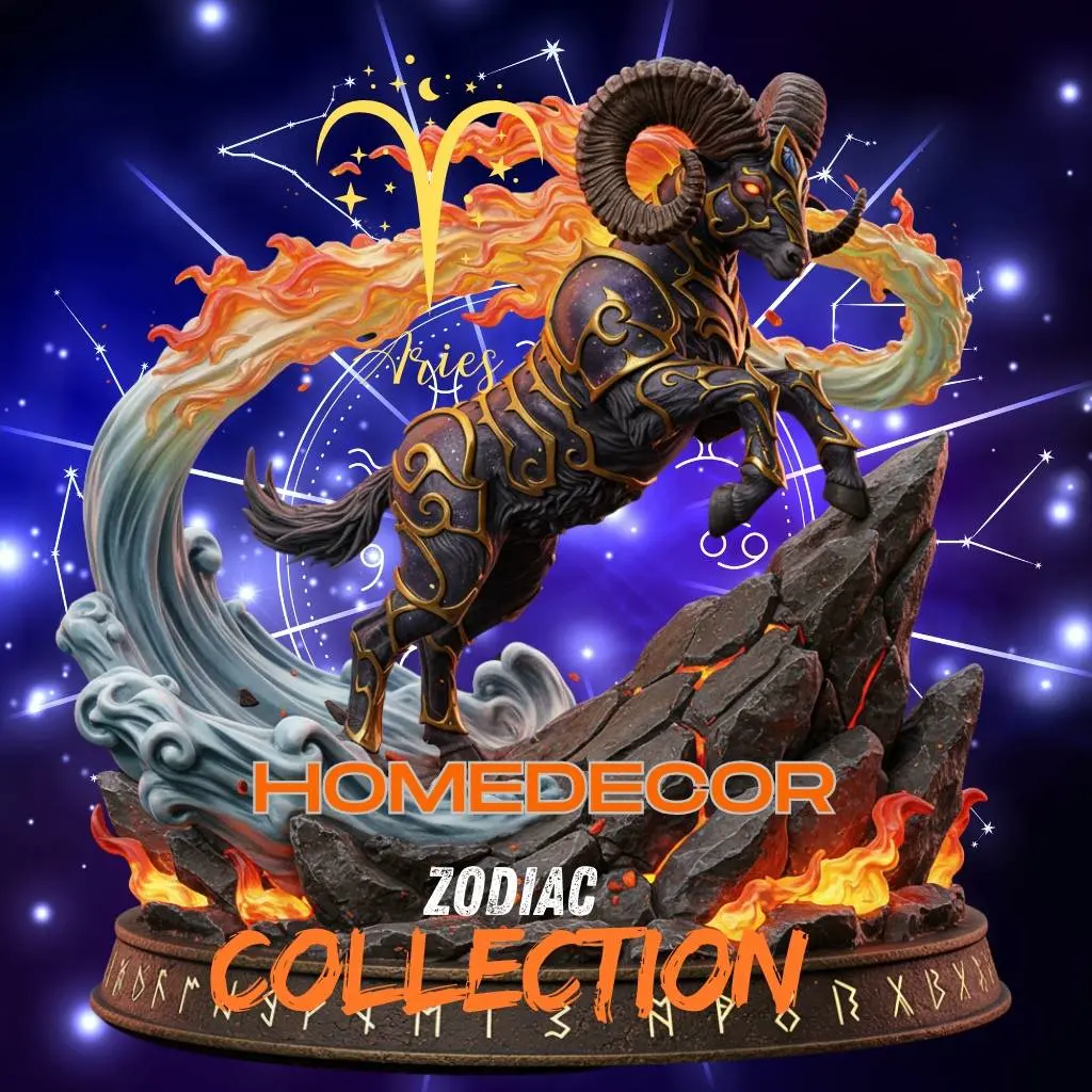 3D Printer Files | 3MF File | Aries Zodiac Sign sculpture | Creality Cloud