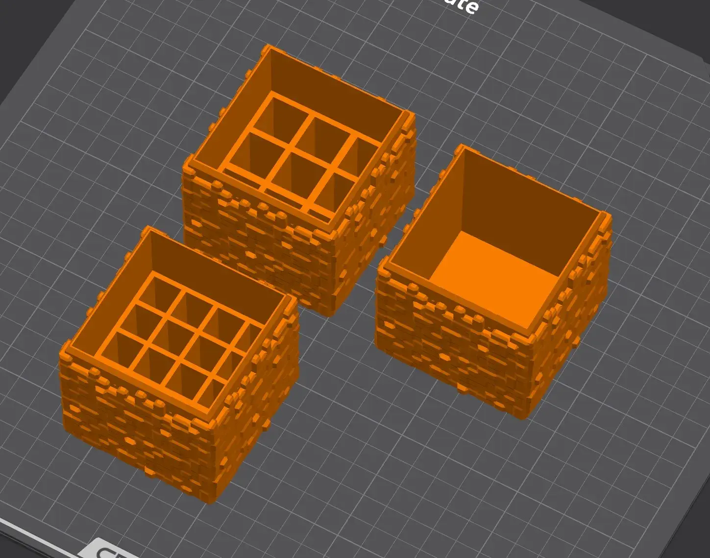 3D Printer Files | 3MF File | Minecraft Grass Block Storage Box - Plain ...