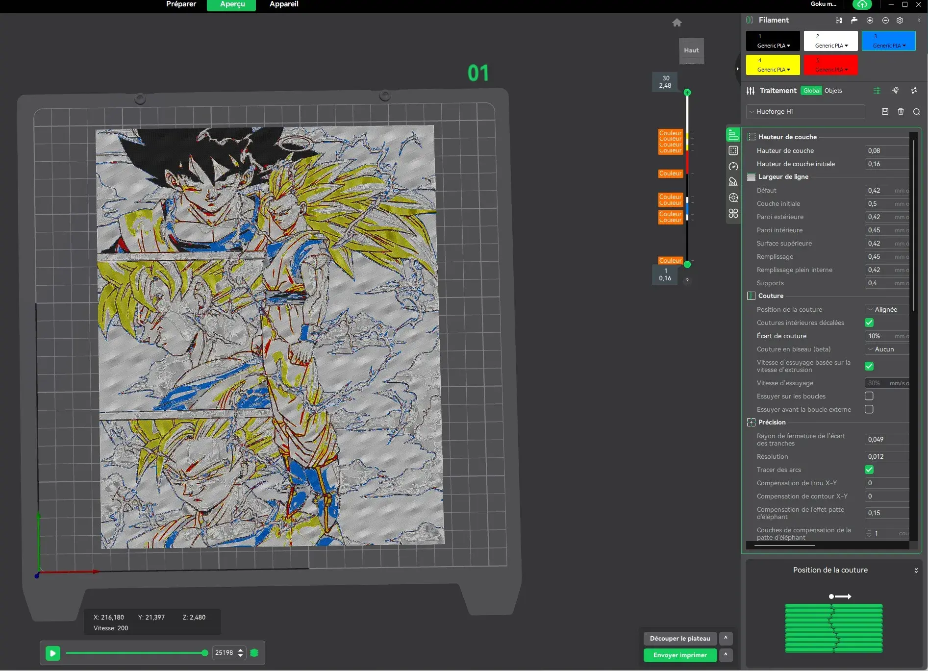 3D Printer Files | 3MF File | Goku Hueforge - Dragon Ball Z | Creality ...