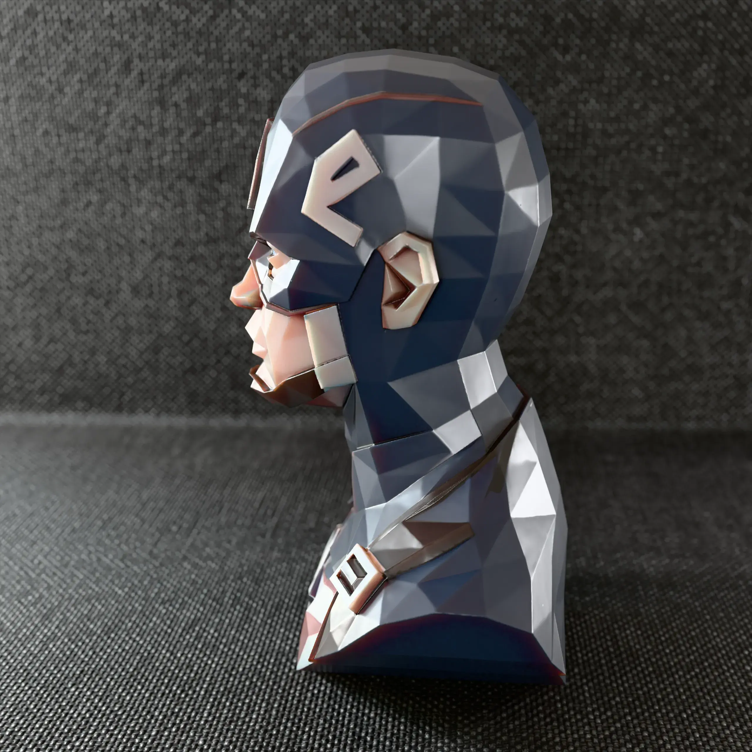 3D Printer Files | 3MF File | Captain America Low Poly bust | Creality ...