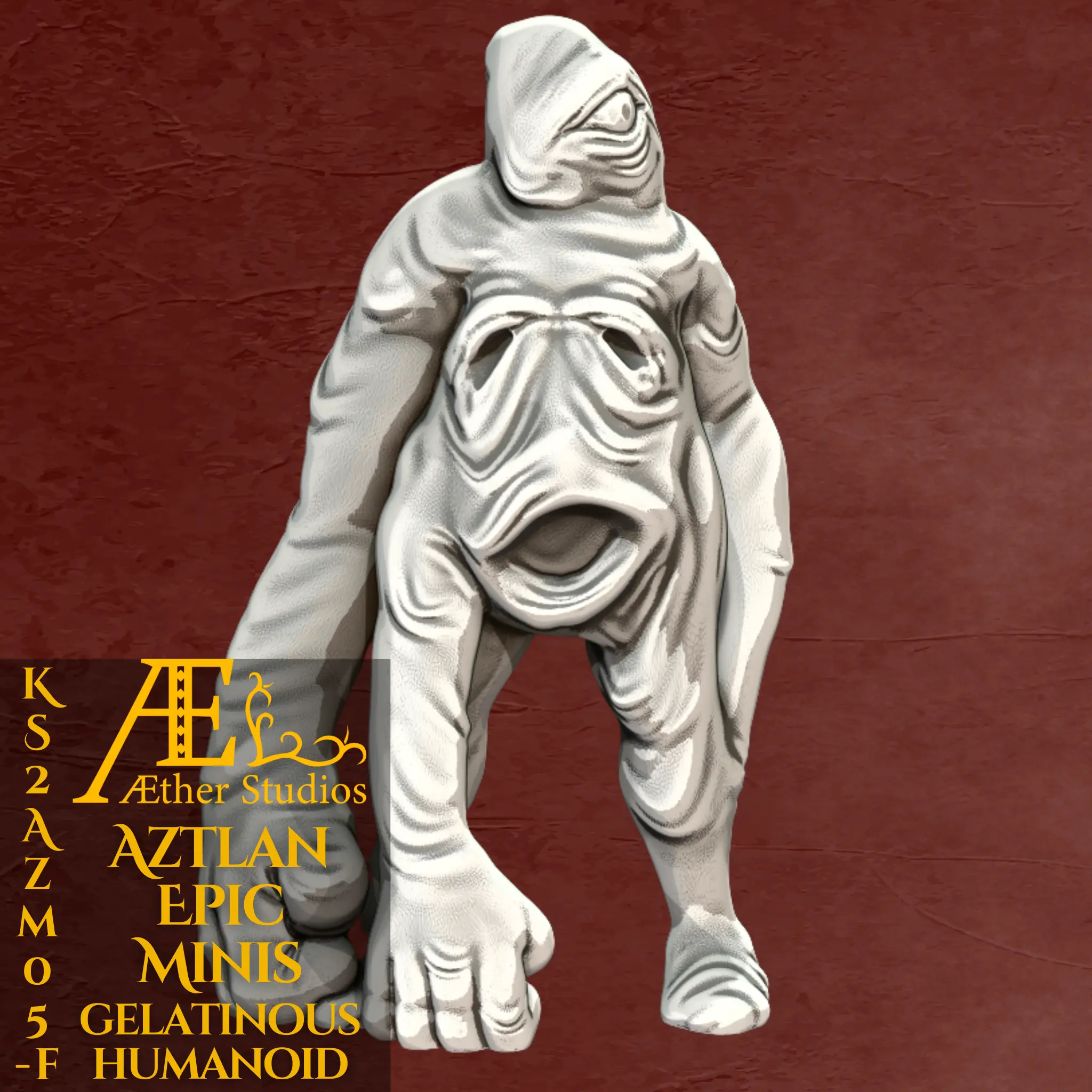Characters & Creatures STL Download - KS2AZM05-F - Gelatinous Humanoidby Aether Studios