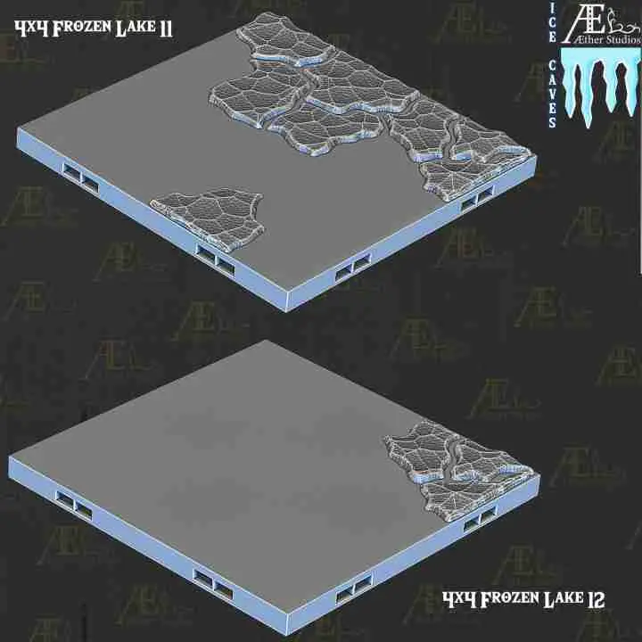 Props & Terrain STL Download - AEICCV7 - Frozen Lakeby Aether Studios