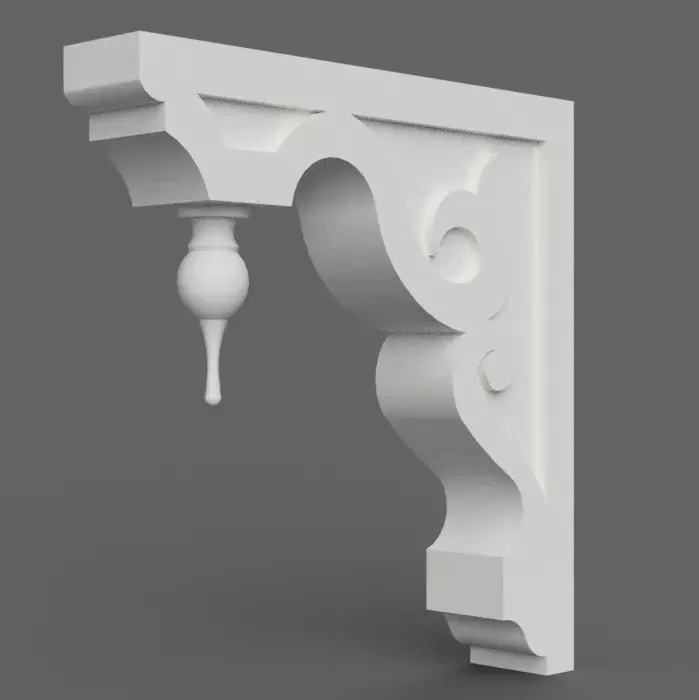 Home Decorations & Ornaments STL Download - corner bracket 3d print decor decoration ...