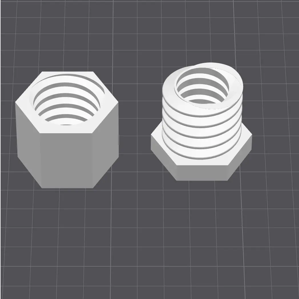 3D Printer Files | 3MF File | Bullone con dado , cavità interna ...